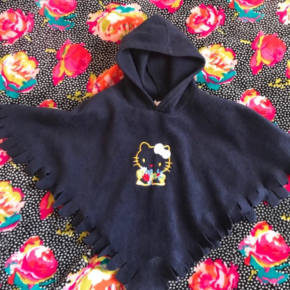 Sanrio | Shirts & Tops | Vintage Girls Hello Kitty Sanrio Poncho Size 5 ...